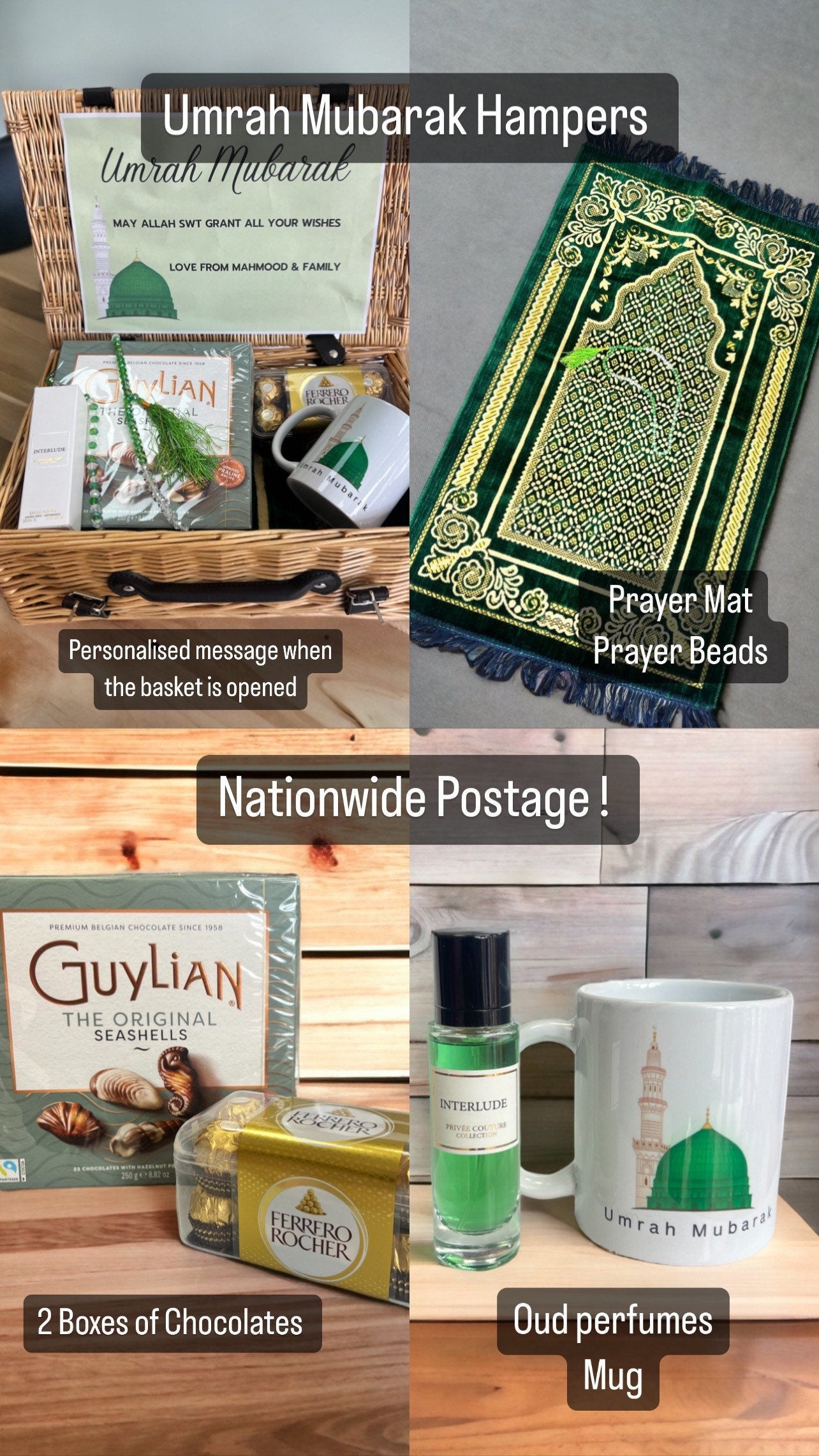 Umrah Mubarak Hamper Customised Hamper / Perfect for a Umrah Return Gi ...